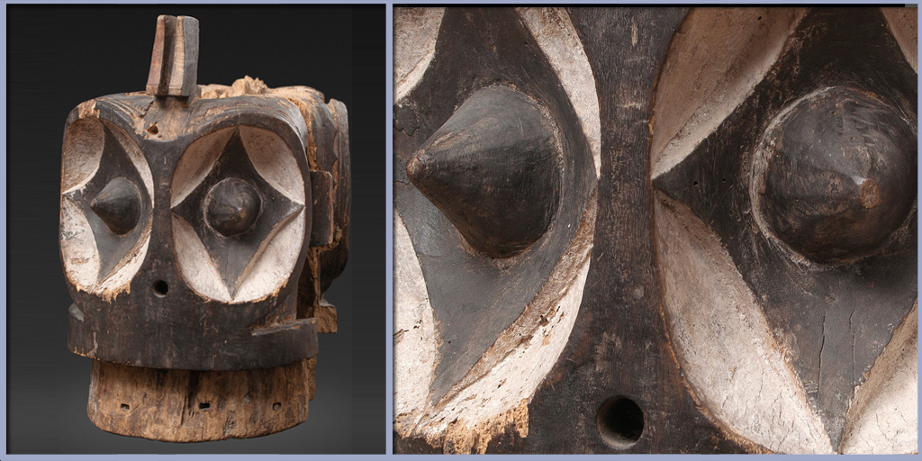 BEMBE ALUNGA MASK, DR CONGO 20TH CENTURY